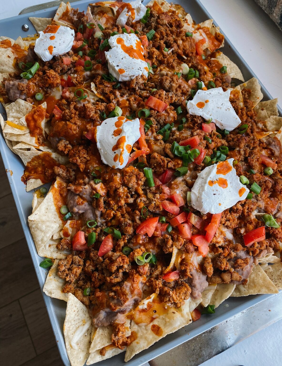 Mexican Pizza Nachos - BroccYourBody
