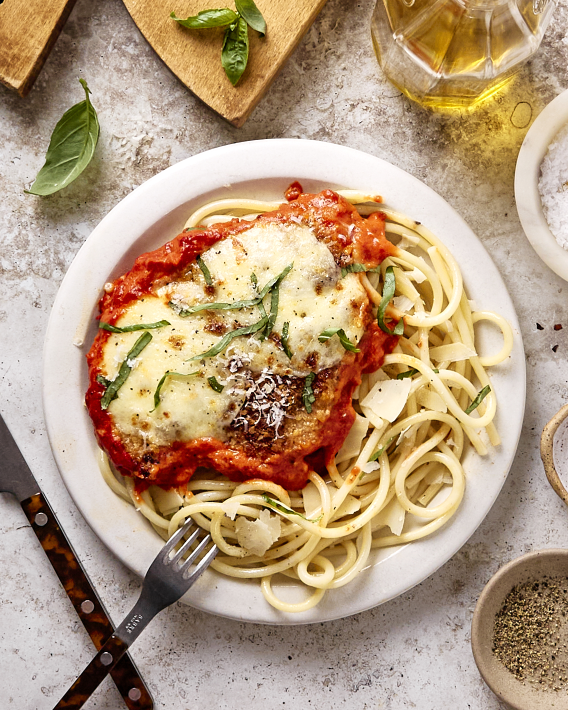 Skillet Vodka Chicken Parmesan - BroccYourBody
