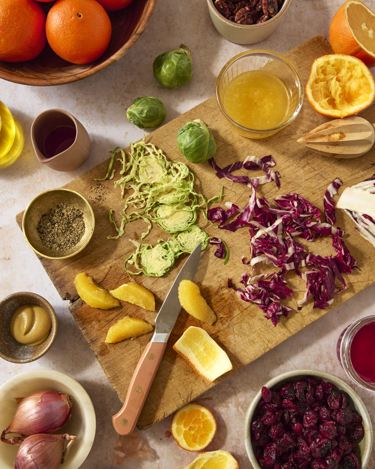 Winter Greens Salad with Cranberry Orange Vinaigrette - BroccYourBody